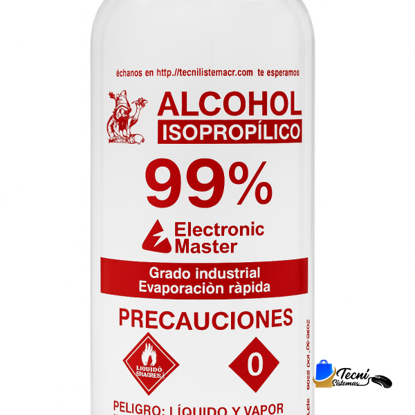 Alcohol Isopropílico 99% 500ml para limpieza y desinfección