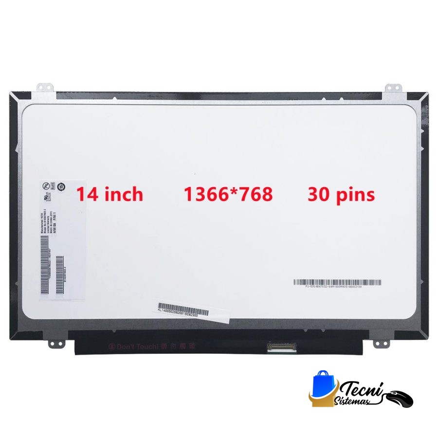 Pantalla LCD 14" AUO B140XTN02.D HD 1366x768 Mate 30 pines